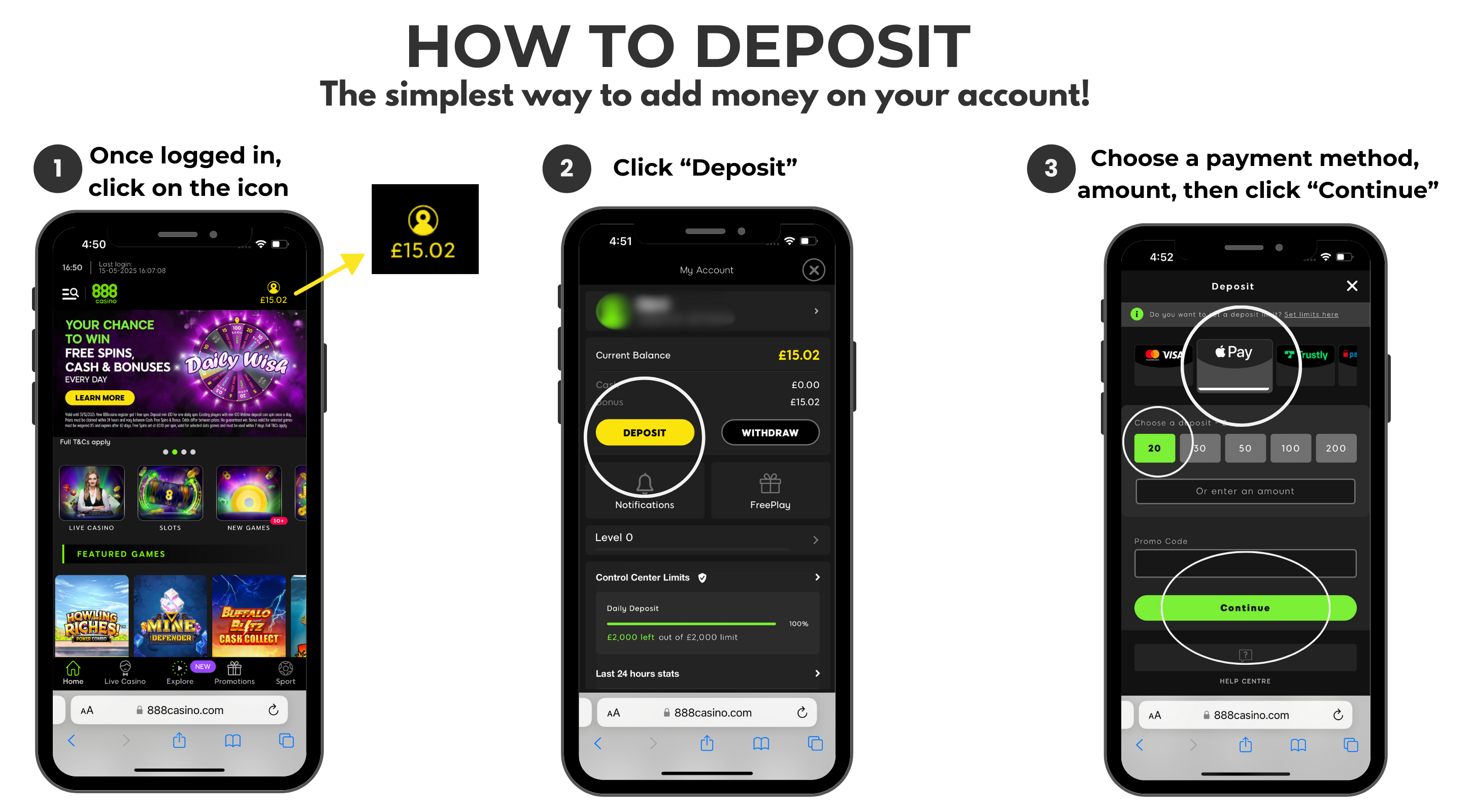 888 Deposit Guide – 888 COM Support Center